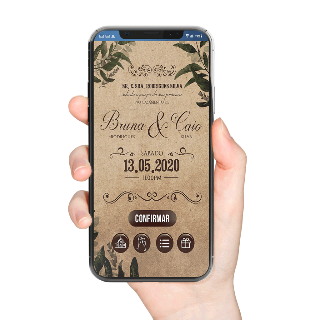 Convite Digital Interativo Casamento Vários Modelos - Fenex Print